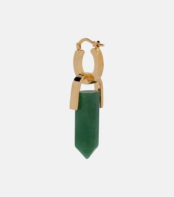 La DoubleJ Pillar Embellished Gold-plated Earrings