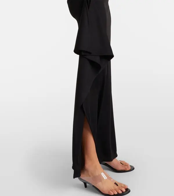 Christopher Esber Asymmetric Draped Maxi Skirt - Black