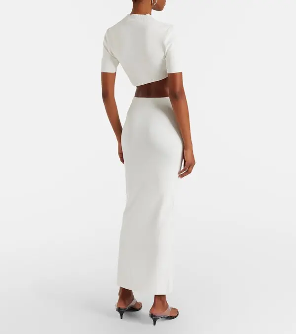 Christopher Esber Jersey Midi Skirt - White