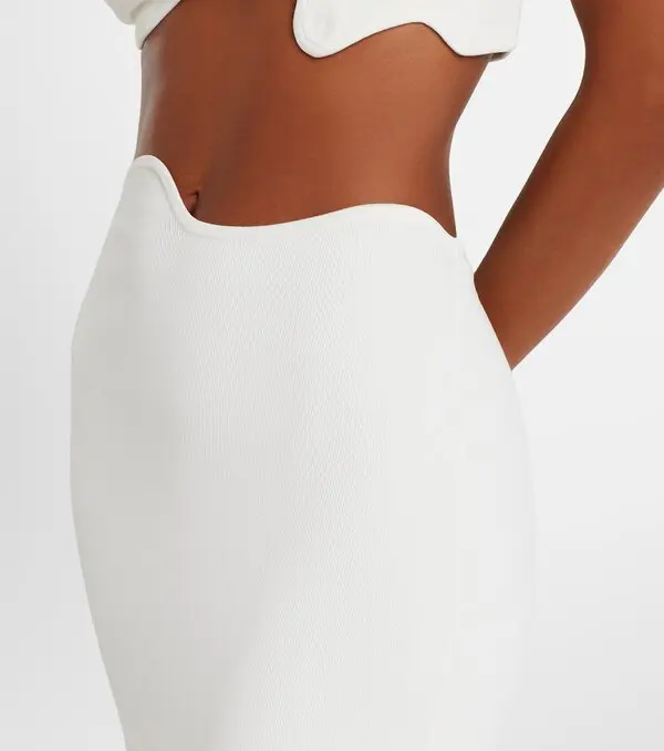 Christopher Esber Jersey Midi Skirt - White