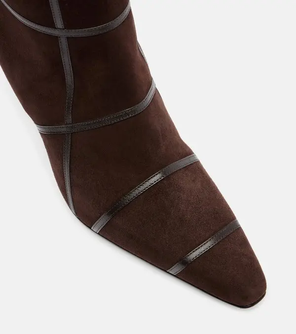 Manolo Blahnik Trulona 90 Suede Ankle Boots