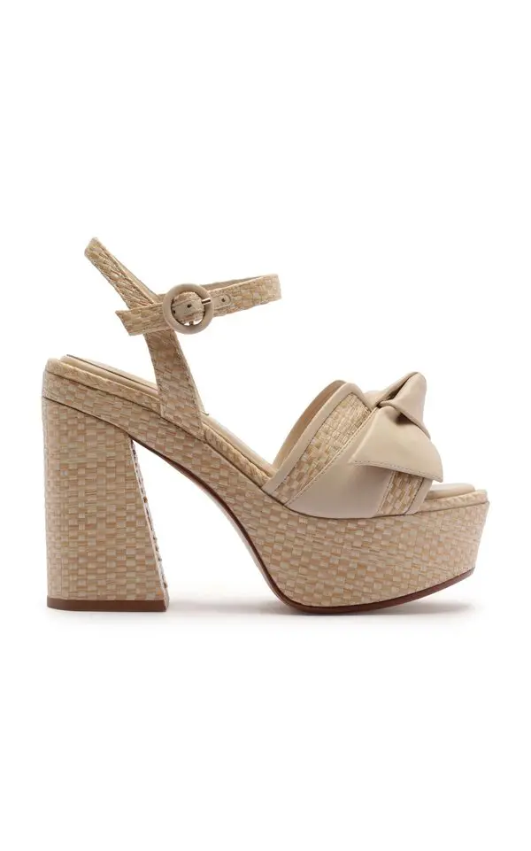 ALEXANDRE BIRMAN Maxi Clarita Raffia Platform Sandals
