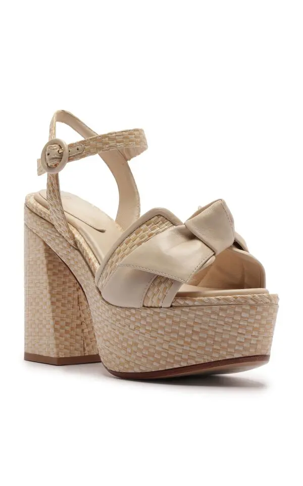 ALEXANDRE BIRMAN Maxi Clarita Raffia Platform Sandals