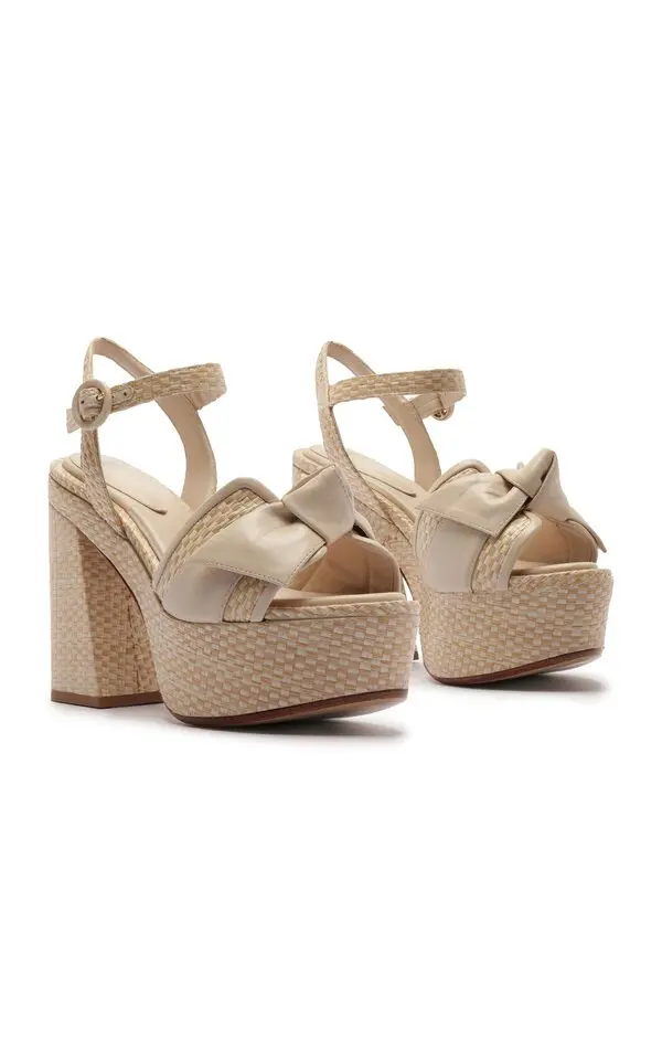 ALEXANDRE BIRMAN Maxi Clarita Raffia Platform Sandals