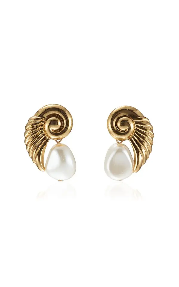 LELET NY Denise 14k-plated Pearl Drop Earrings