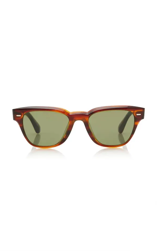 Oliver Spencer Rueny Square-frame Sunglasses - Brown