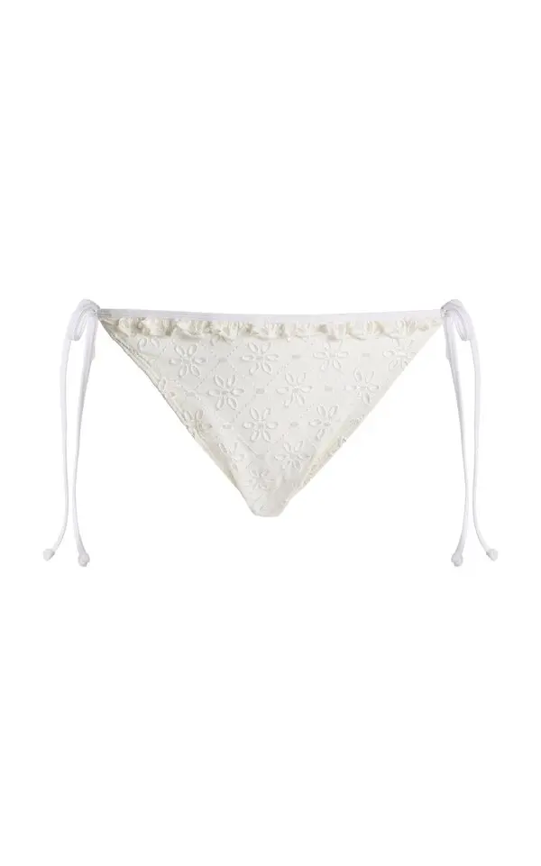 JUILLET Annie Broderie Anglaise Bikini Bottom - White