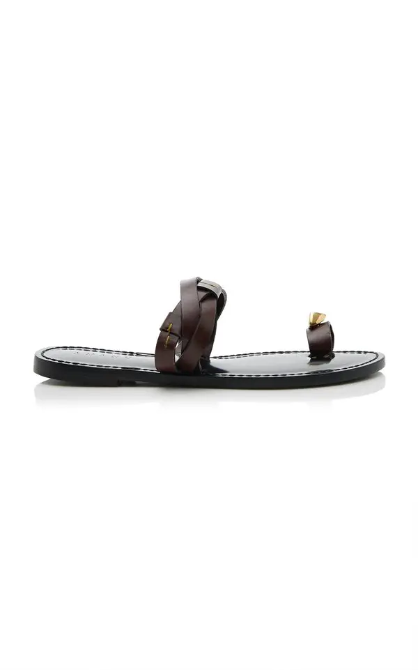 AMANU The Lagos Leather Sandals - Brown