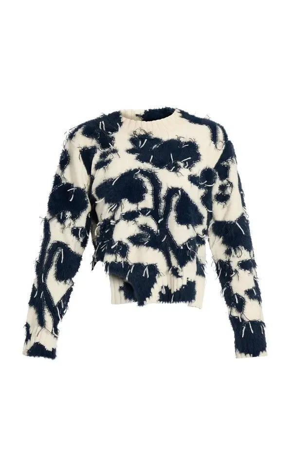 Erdem Textured Floral Wool Sweater - Multi