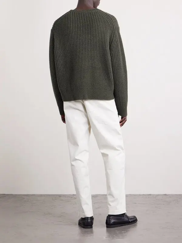 NILI LOTAN Tyler Ribbed Merino Wool Sweater
