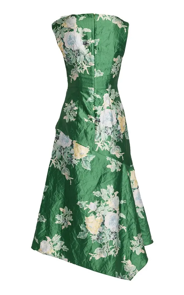 Erdem Textured Satin Midi Dress
