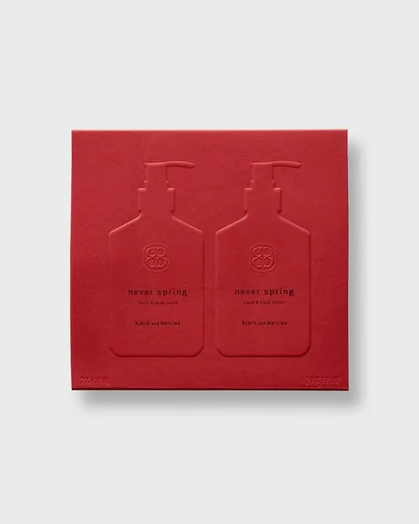 BJORK AND BERRIES Hand & Body Duo Never Spring - Transparent