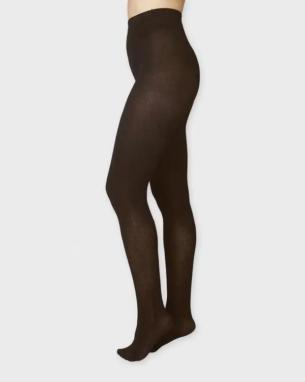 Swedish Stockings Alice Cashmere Tights - Dark Brown