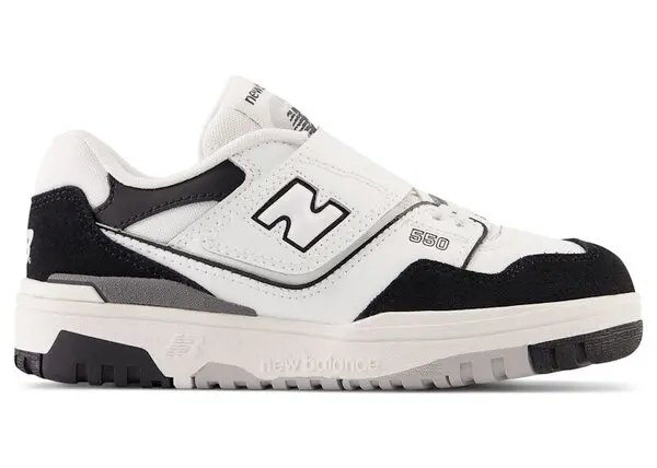 NEW BALANCE 550 Bungee Lace - White/black/rain Cloud