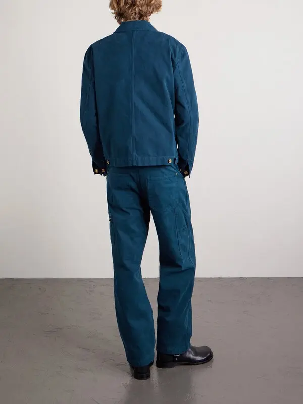 Versace Embellished Cotton-canvas Blouson Jacket