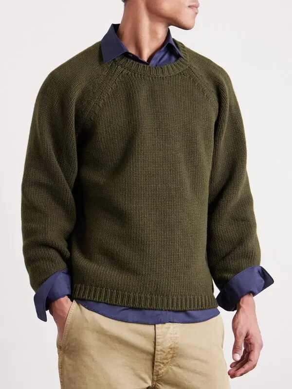 BODE Ribbed-knit Cashmere Sweater