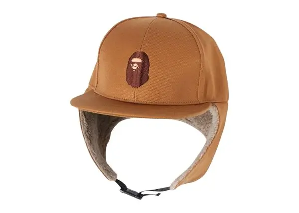 A BATHING APE Earmuffs Cap - Brown