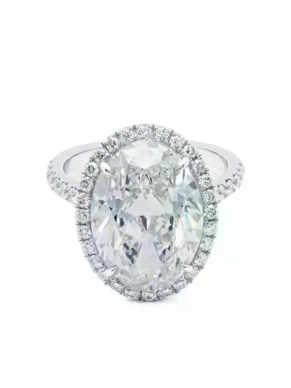 JEWELS AFICIONADO 18k White Gold Diamond Ring - Silver
