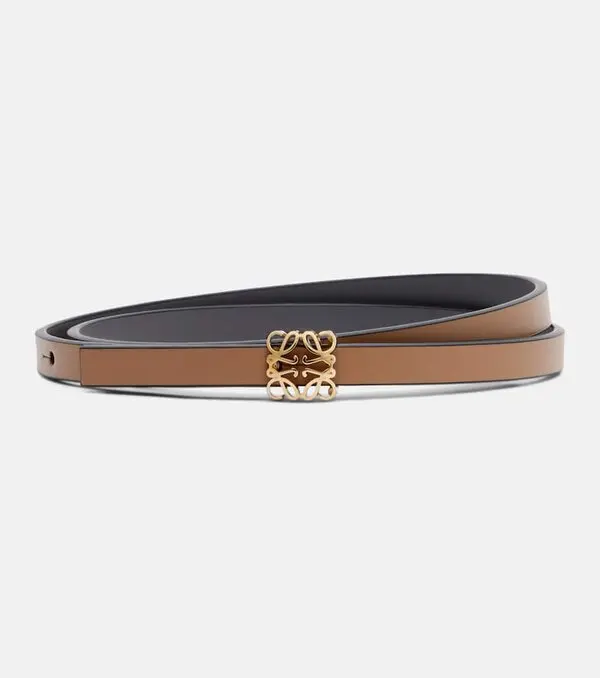 Loewe Anagram Leather Belt - Brown