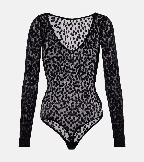 Wolford Sweet Dots Bodysuit - Black