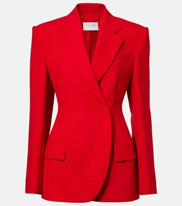 Sportmax Double-breasted Peplum Blazer