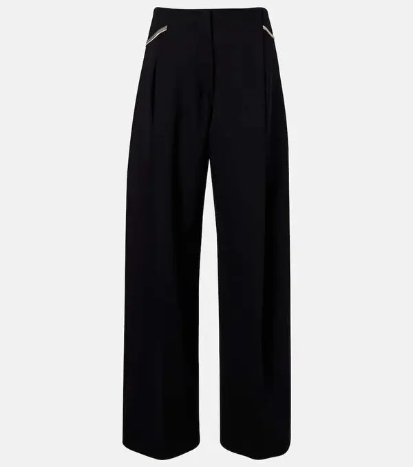 Sportmax Pleated Low-rise Wide-leg Trousers