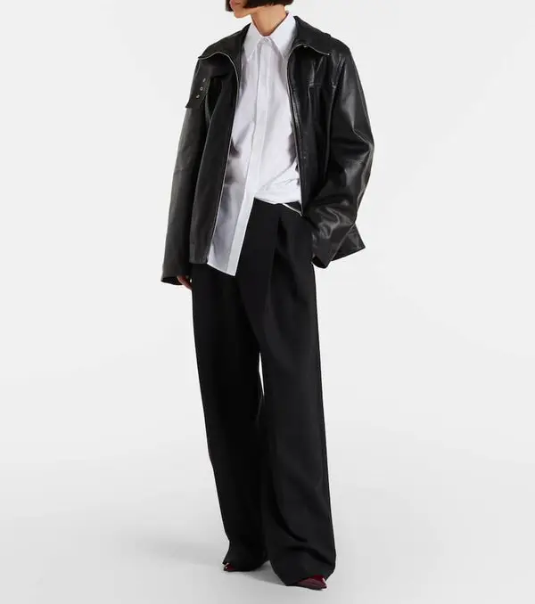 Sportmax Pleated Low-rise Wide-leg Trousers