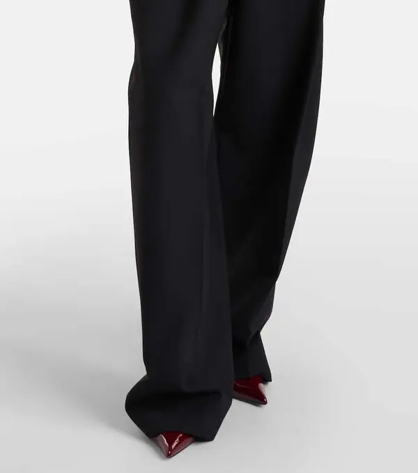 Sportmax Pleated Low-rise Wide-leg Trousers