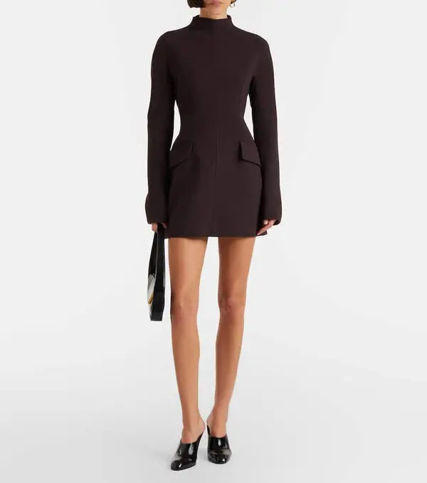 Sportmax Peplum Gabardine Minidress