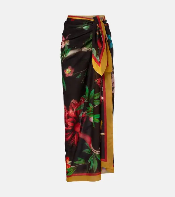 La DoubleJ Zooflora Placee Cotton Beach Cover-up - Multicoloured