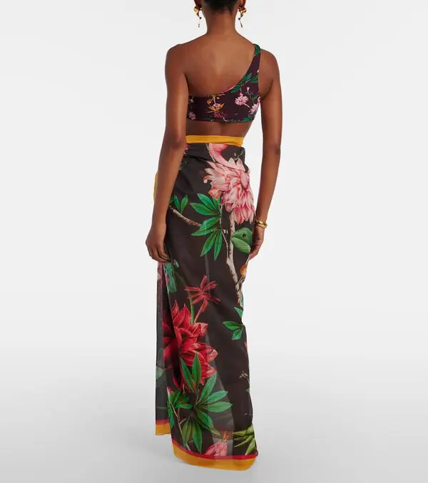 La DoubleJ Zooflora Placee Cotton Beach Cover-up
