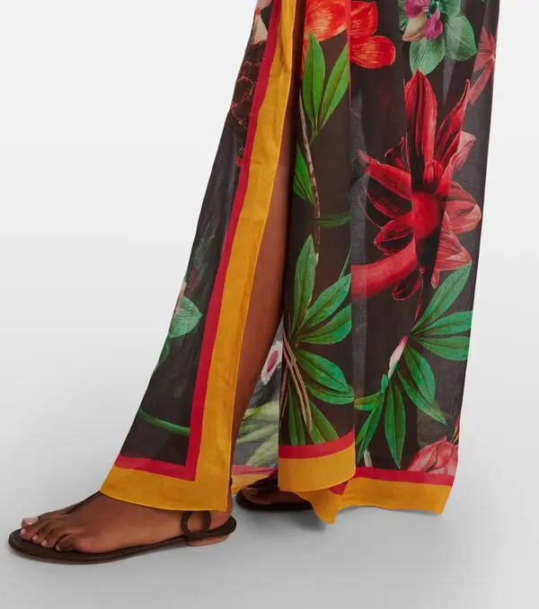 La DoubleJ Zooflora Placee Cotton Beach Cover-up