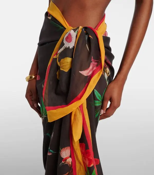 La DoubleJ Zooflora Placee Cotton Beach Cover-up