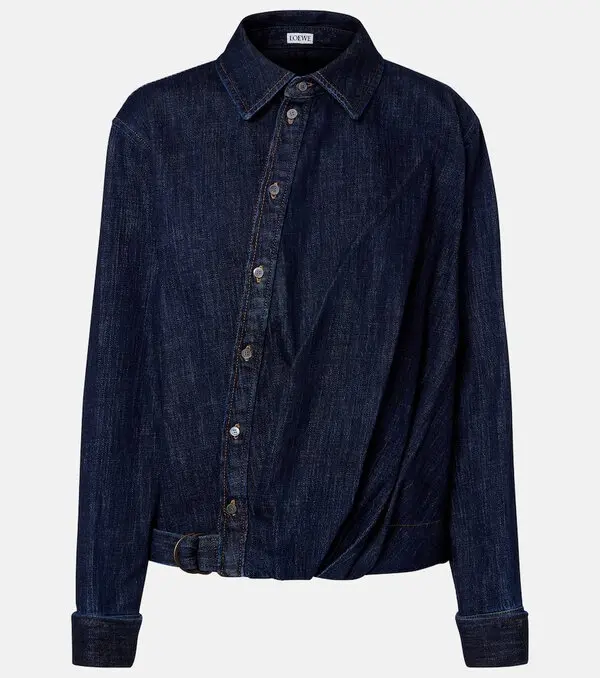 Loewe Gathered Denim Shirt