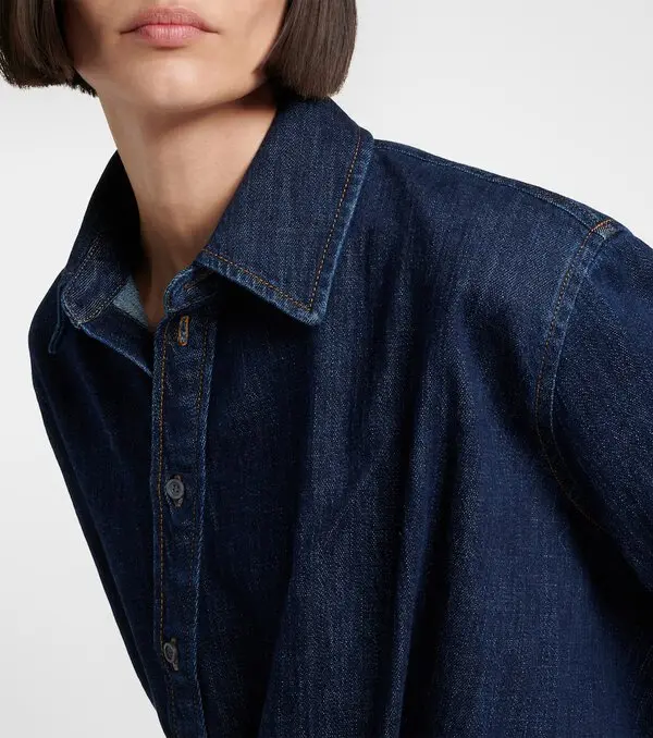 Loewe Gathered Denim Shirt
