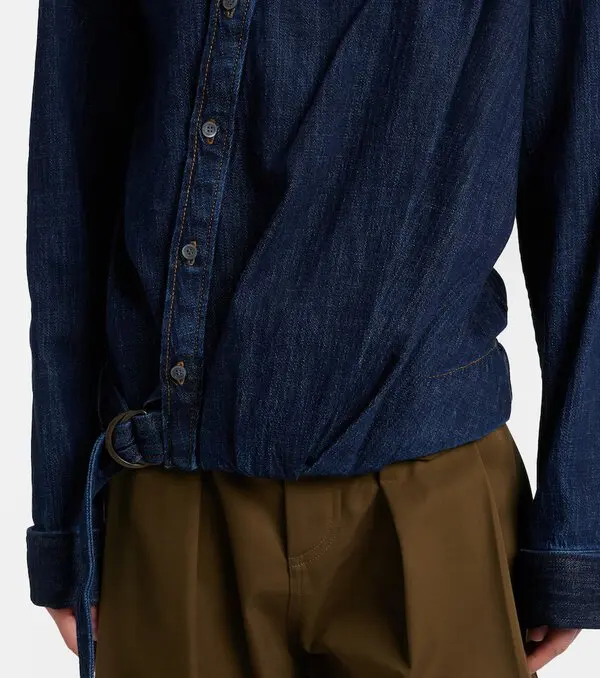 Loewe Gathered Denim Shirt