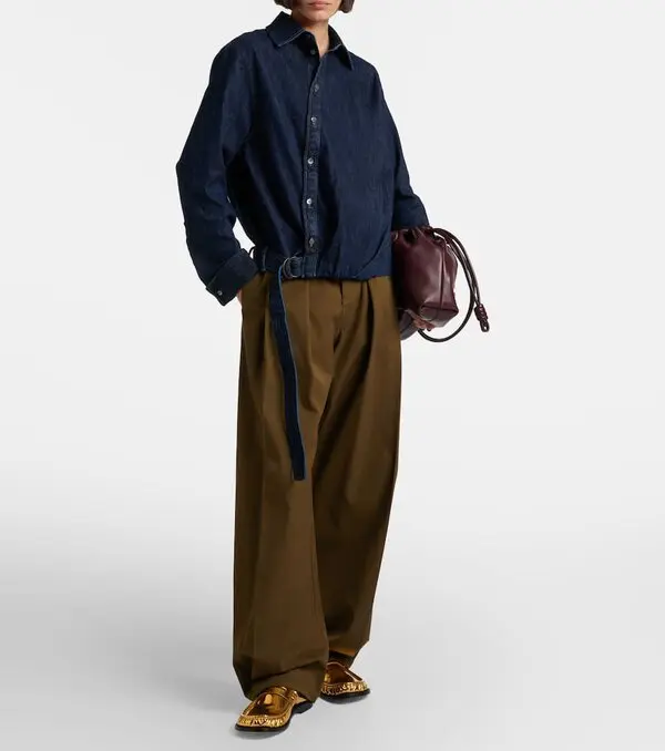 Loewe Gathered Denim Shirt