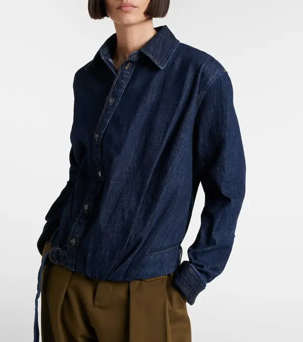 Loewe Gathered Denim Shirt