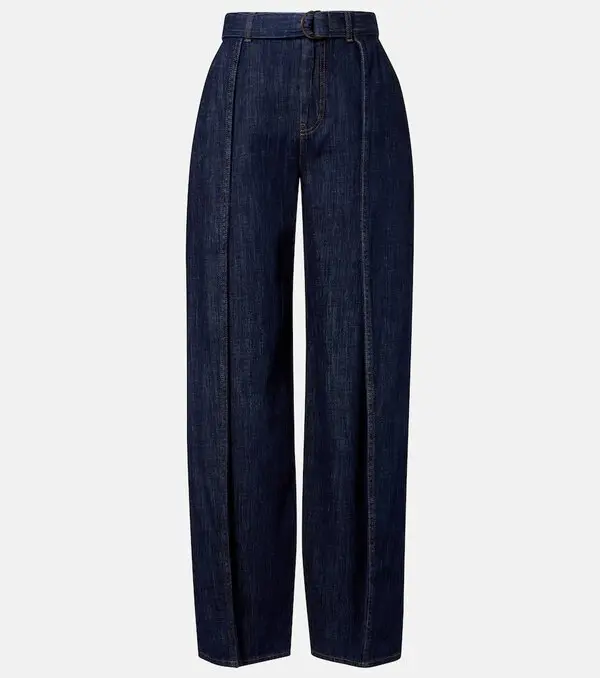 Loewe Belted High-rise Wide-leg Jeans