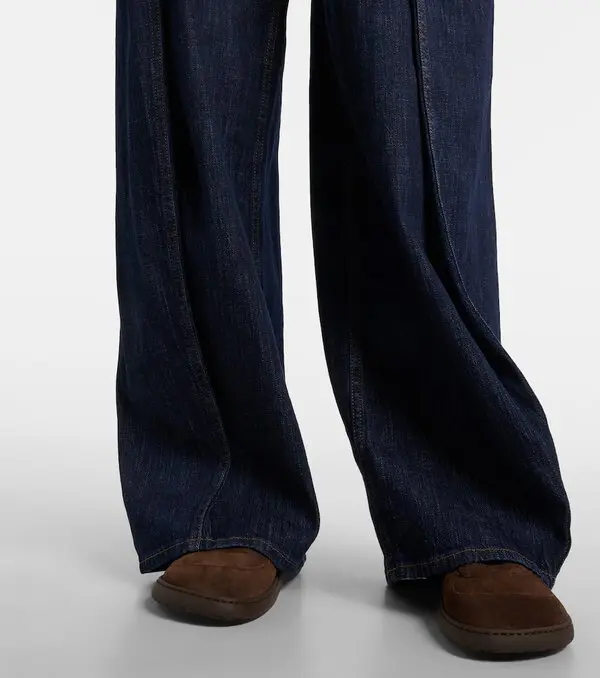 Loewe Belted High-rise Wide-leg Jeans
