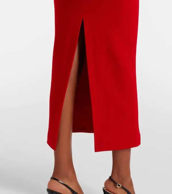 Roland Mouret Belted Wool Midi Dress