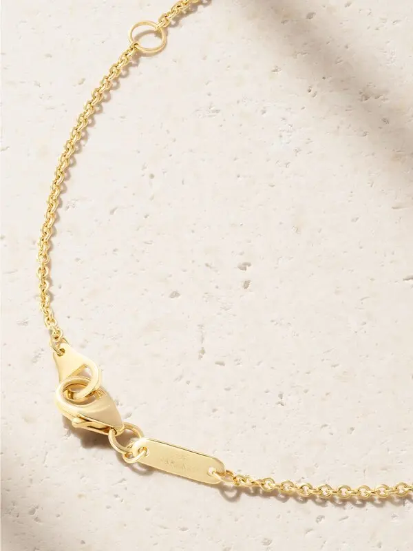 GARRARD Wings 18-karat Diamond And Enamel Necklace - Gold
