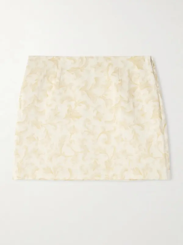 Posse Isla Printed Mini Skirt - Yellow