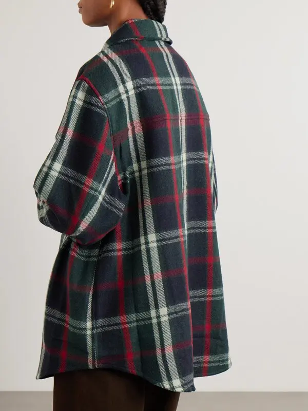 Polo Ralph Lauren Oversized Checked Wool-blend Shirt Jacket