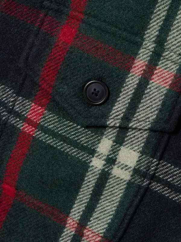 Polo Ralph Lauren Oversized Checked Wool-blend Shirt Jacket