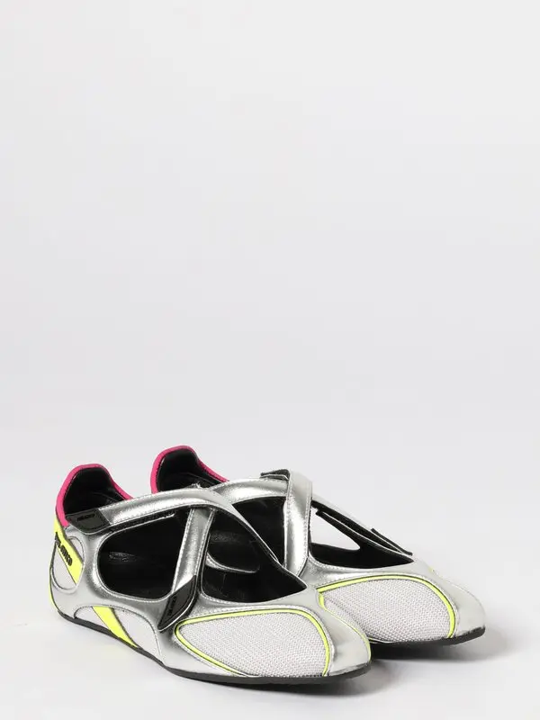 Attico Ballet Flats - Silver