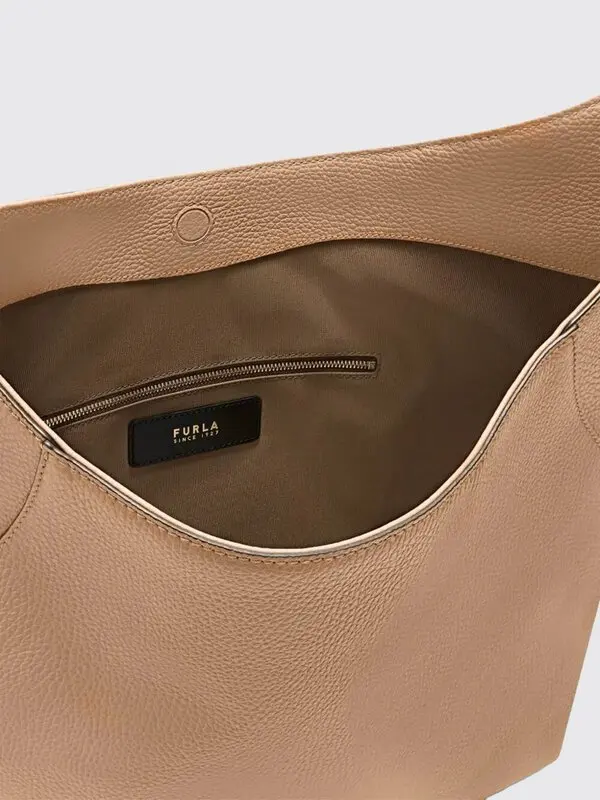 Furla Leather Shoulder Bag - Sand