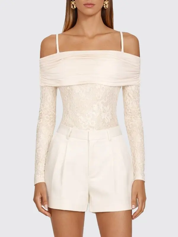 Zimmermann Off-the-shoulder Lace Bodysuit - Beige