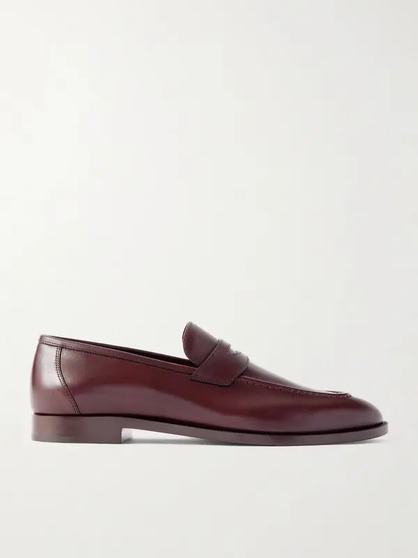 Loro Piana Sergio Leather Loafers - Brown
