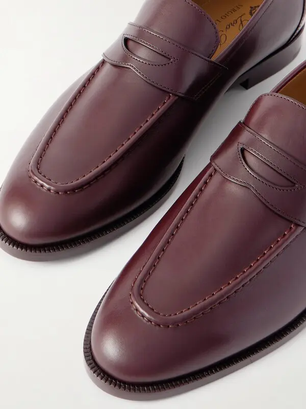 Loro Piana Sergio Leather Loafers - Brown